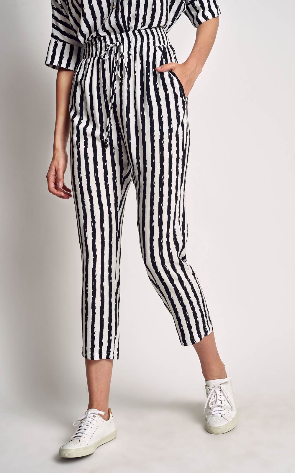 Calça Cropped Elástico Listra Tear - Lenny Niemeyer
