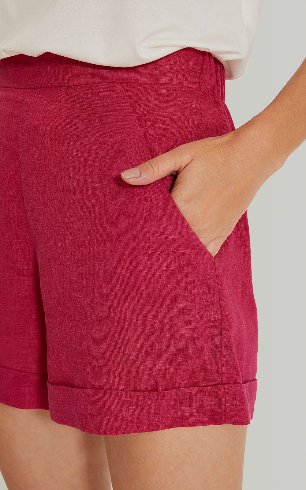 Short Básico Com Elástico Fucsia - Lenny Niemeyer